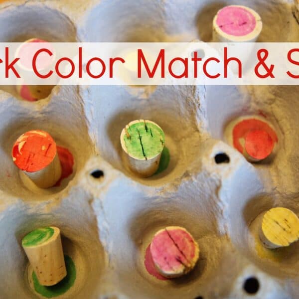 Sort and Drop Color Activity with Lego Bricks - Toddler Approved