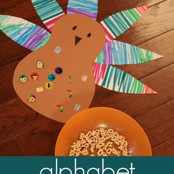 Turkey Alphabet Race Game With Alpha-Bits - Toddler Approved