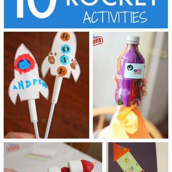 Rocket Shape Collage - Toddler Approved