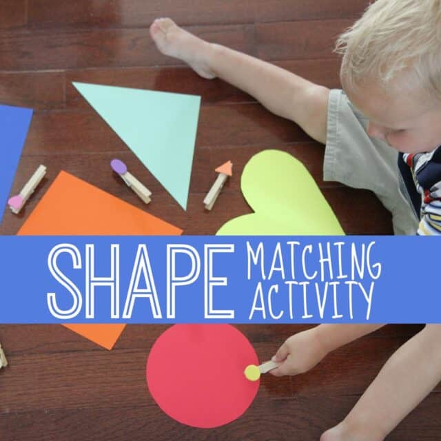 Shape Matching Activity for Preschoolers - Toddler Approved