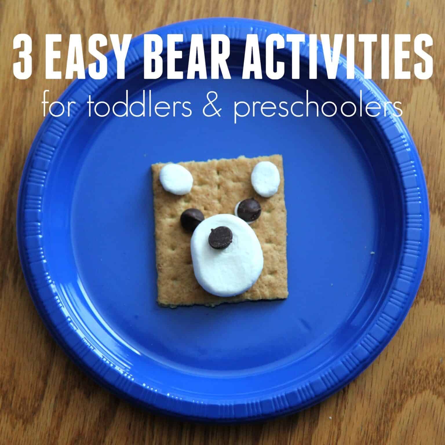 Bear Themed Tot School Activities for Toddlers - Toddler Approved