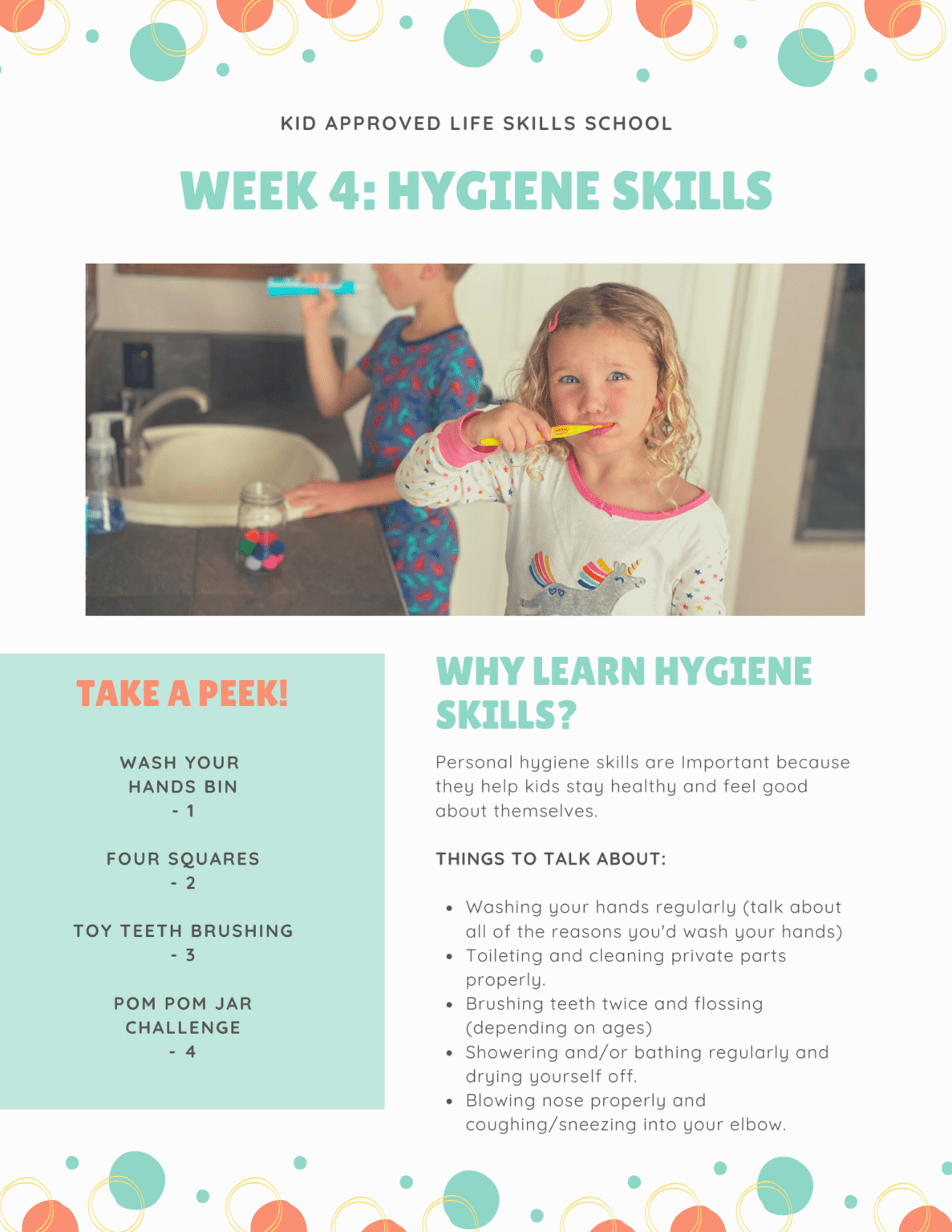 Hygiene Skills Activities for Kids - Toddler Approved