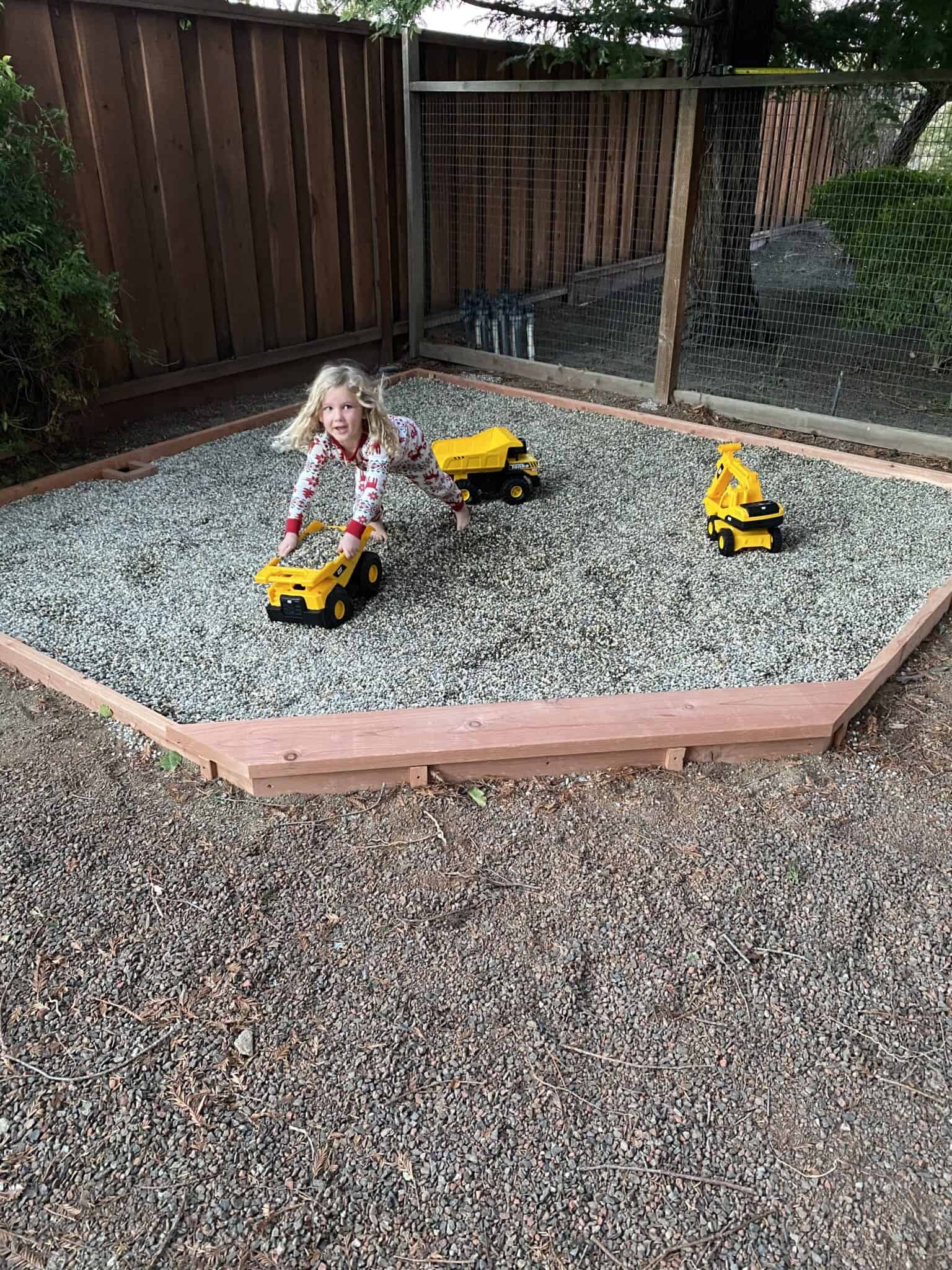 Backyard Construction Play Area - Toddler Approved