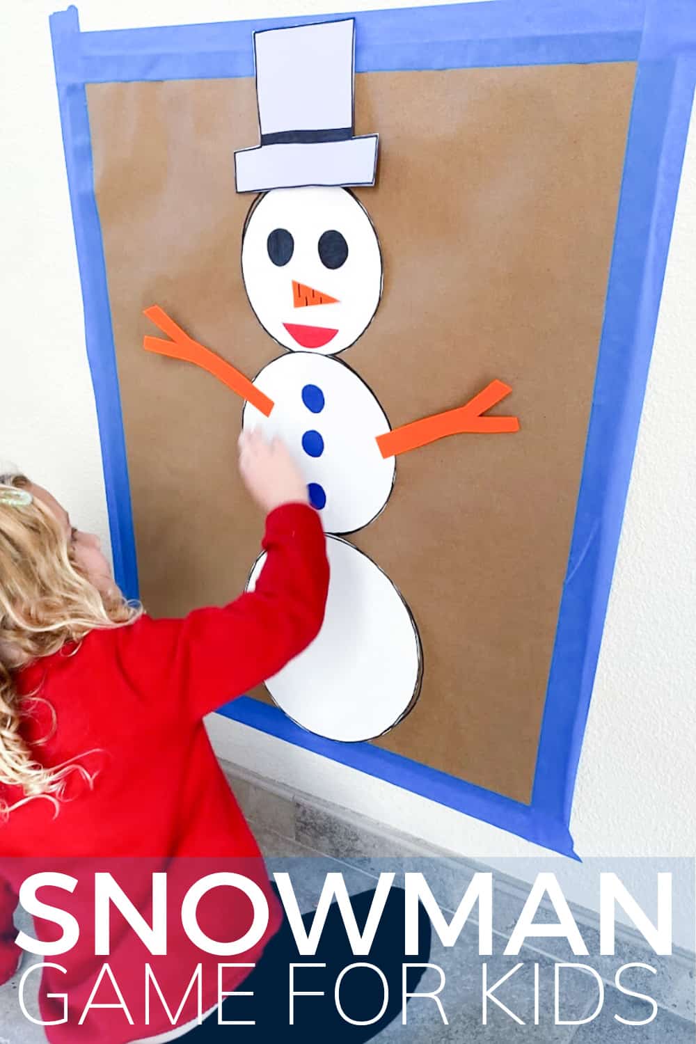 Build a Snowman Winter Movement Game - Toddler Approved