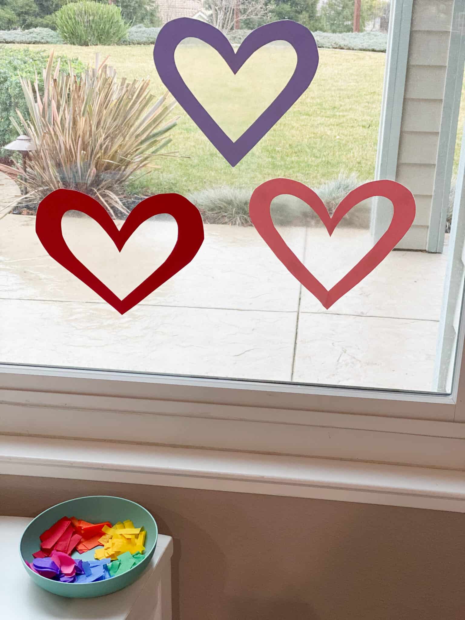 Heart Suncatcher Craft Valentine's Art Activity - Toddler Approved