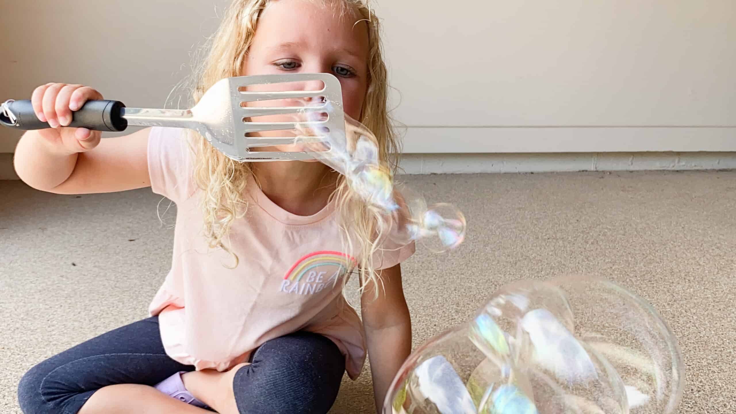 Kitchen Bubble Wands Science Activity - Toddler Approved