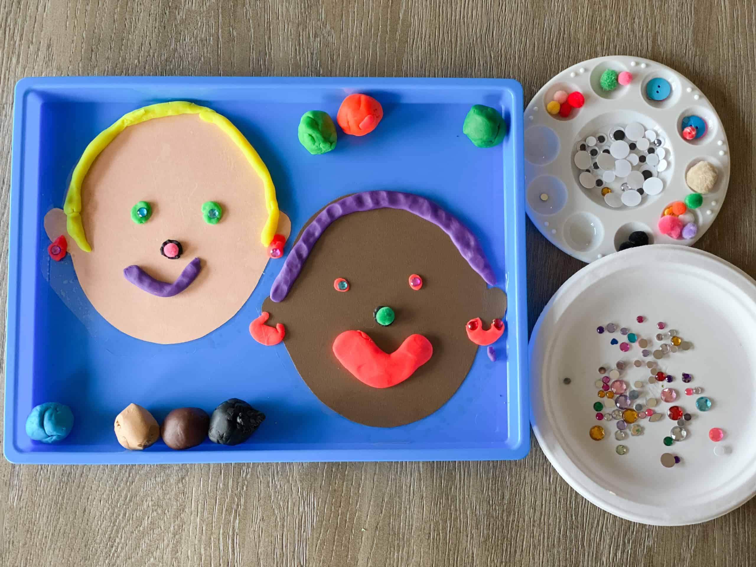 All About Me Playdough Activity - Toddler Approved