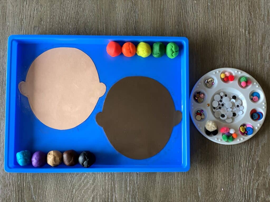All About Me Playdough Activity - Toddler Approved