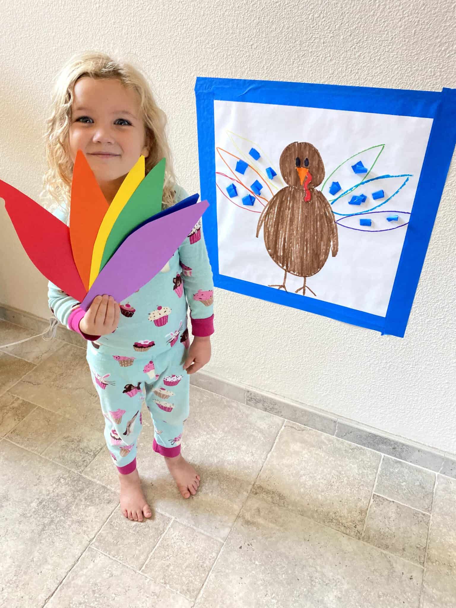 Thanksgiving Game for Toddlers: Turkey Feather Matching - Toddler Approved