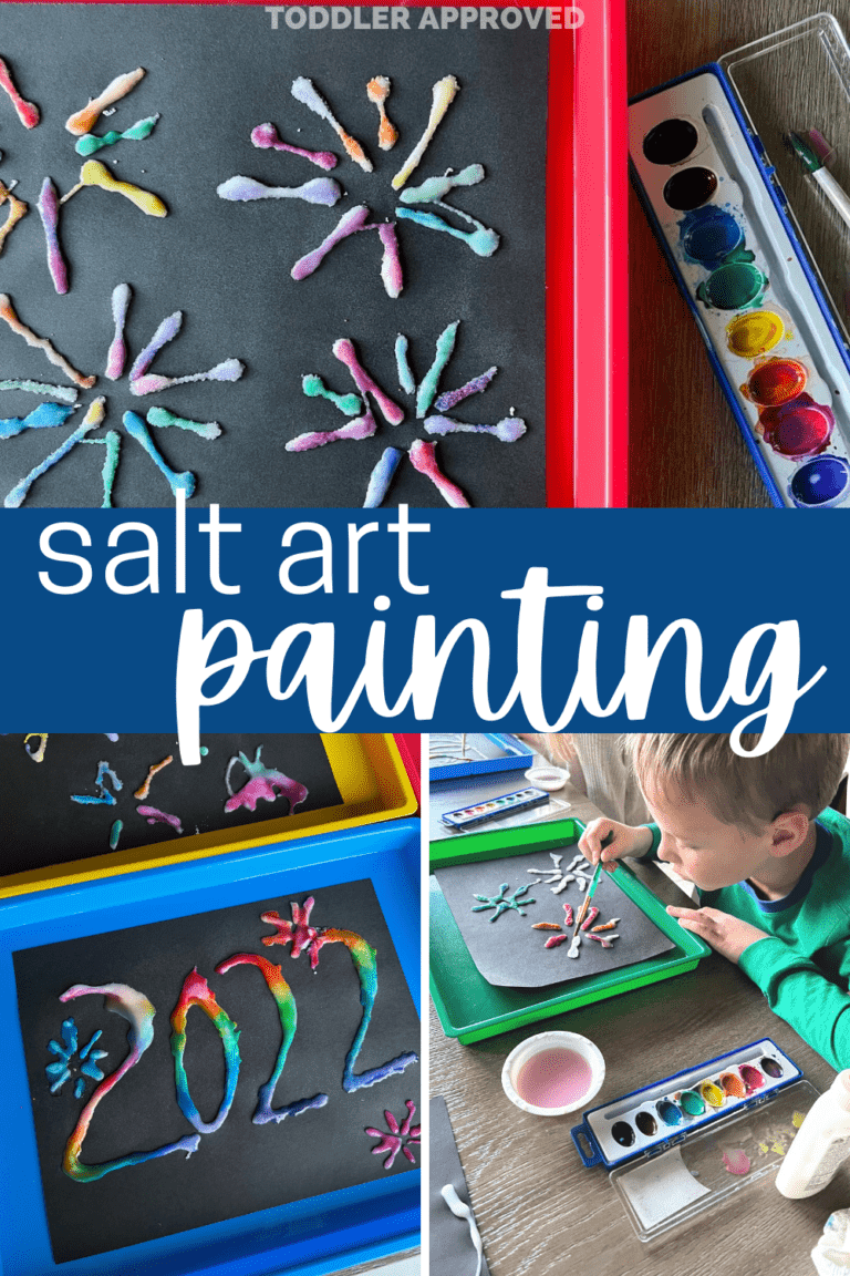 Colorful Salt Art Project - Toddler Approved