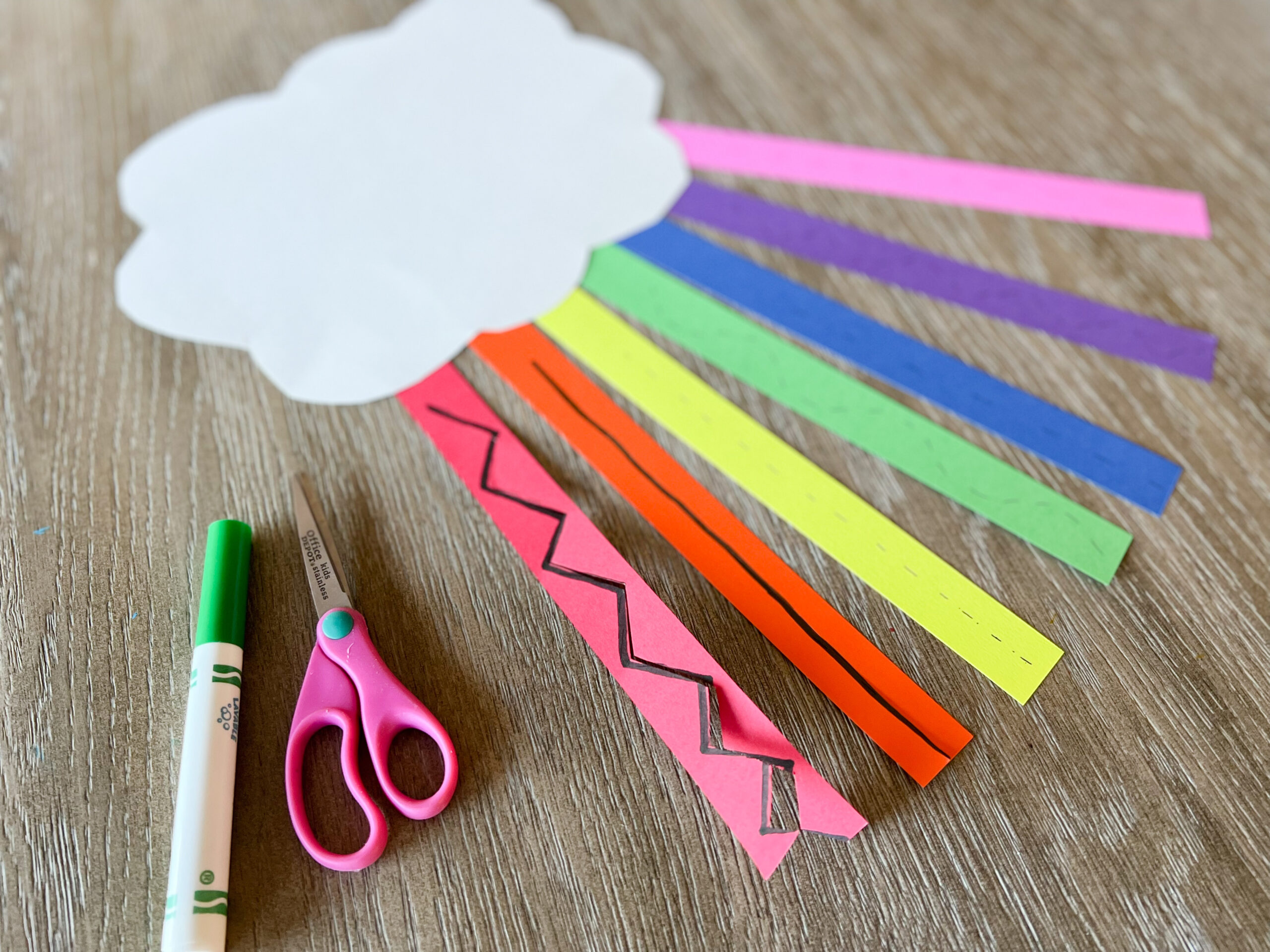 Rainbow Writing & Cutting - Toddler Approved
