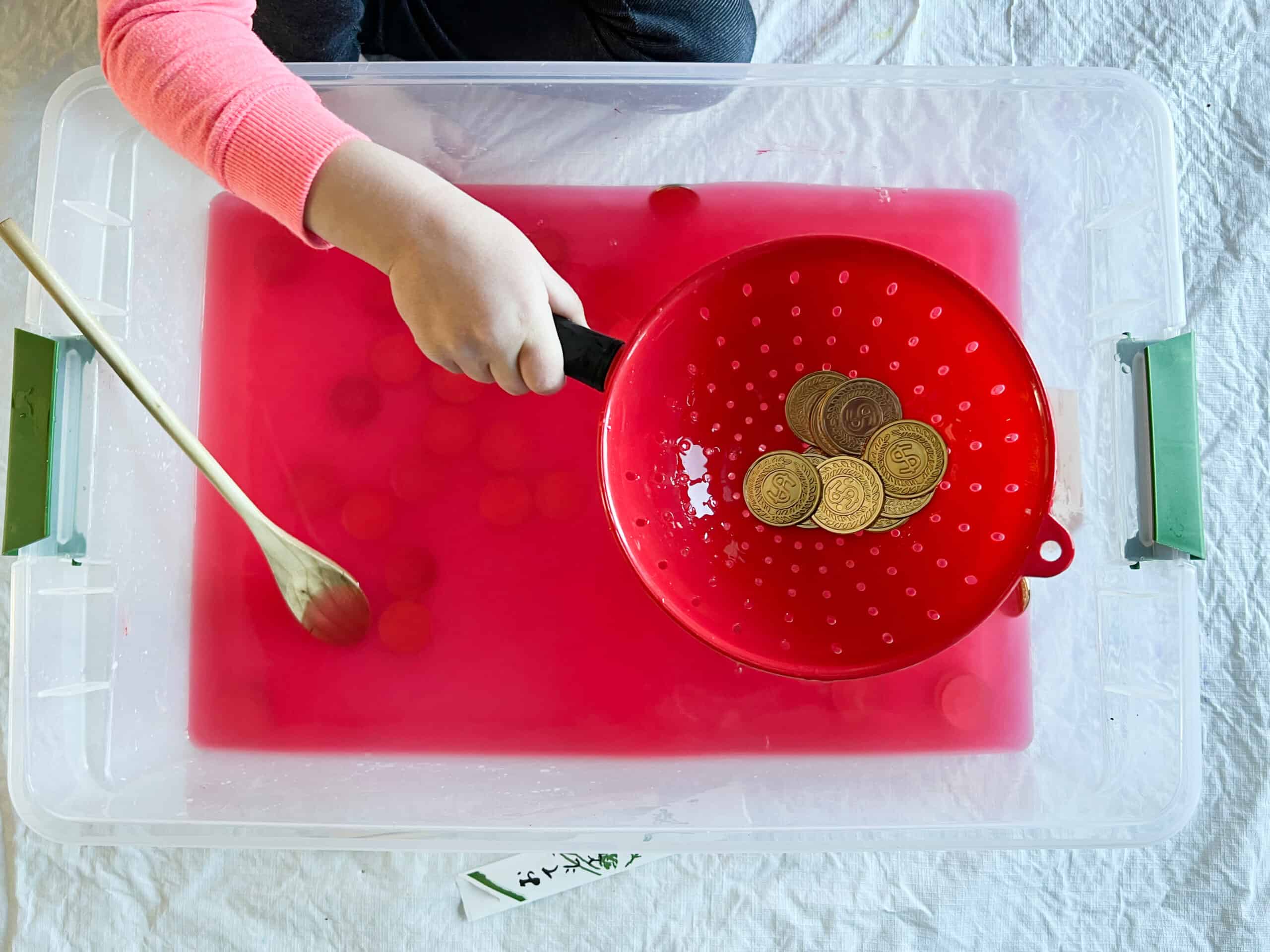 Lunar New Year Sensory Bin - Toddler Approved