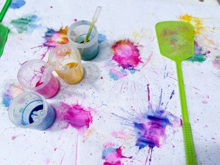 Cotton Ball Splat Painting - Toddler Approved