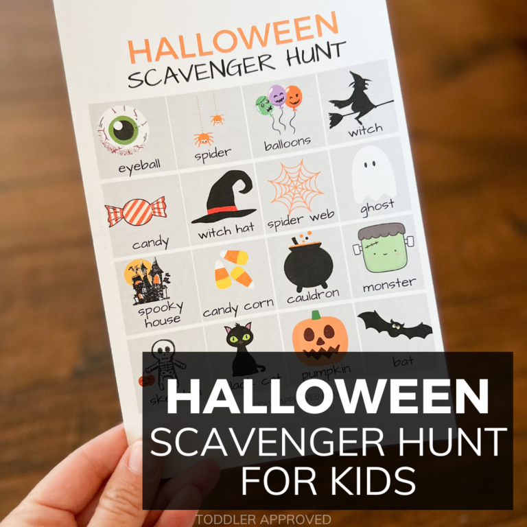 Printable Halloween Scavenger Hunt - Toddler Approved