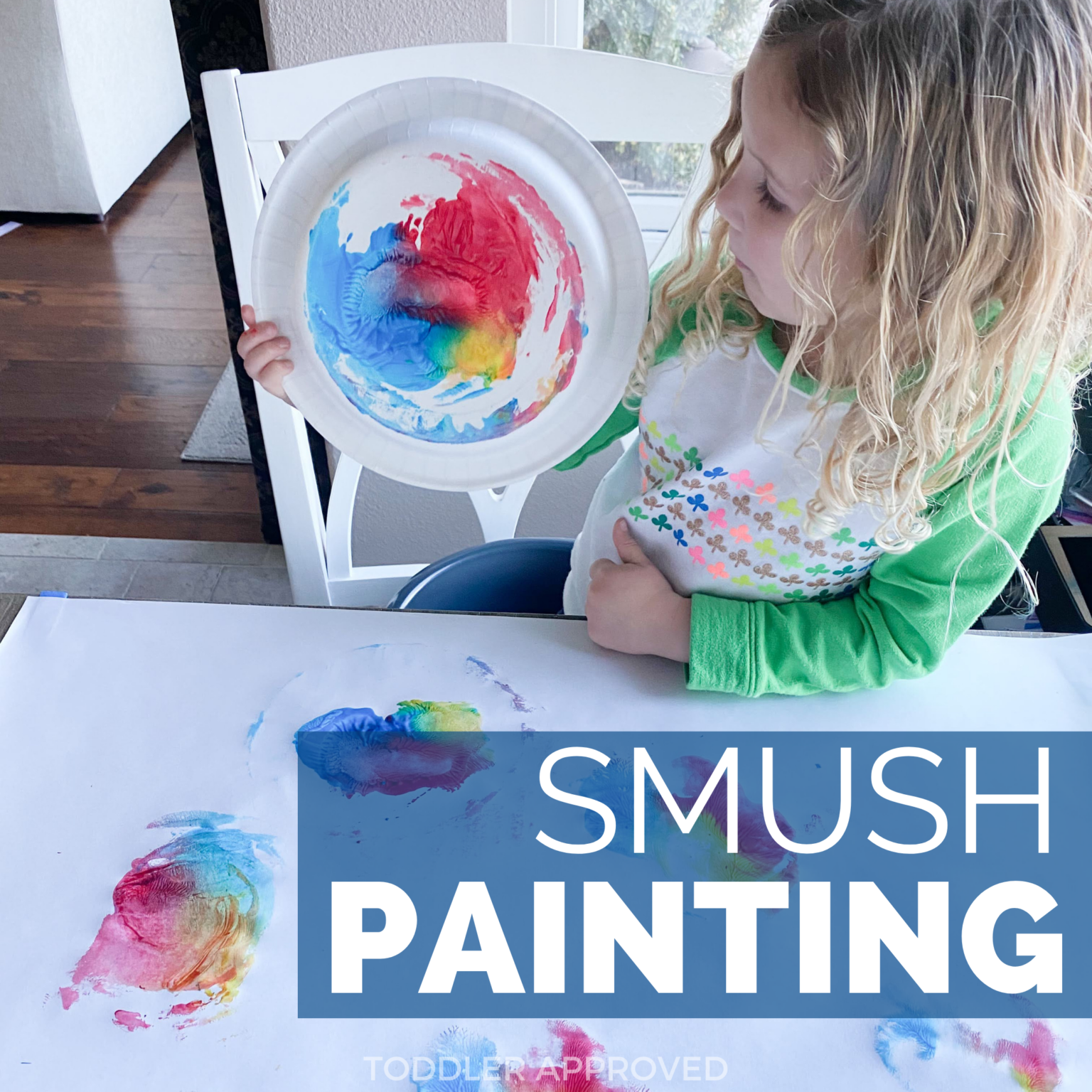 Paper Plate Smush : Easy Painting Activity - Toddler Approved