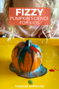 Fizzy Science Experiment with Pumpkins - Toddler Approved