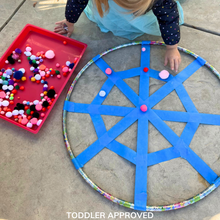 Spider Web Fine Motor Activity - Toddler Approved