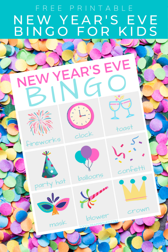 New Year's Eve Bingo Game for Kids - Toddler Approved