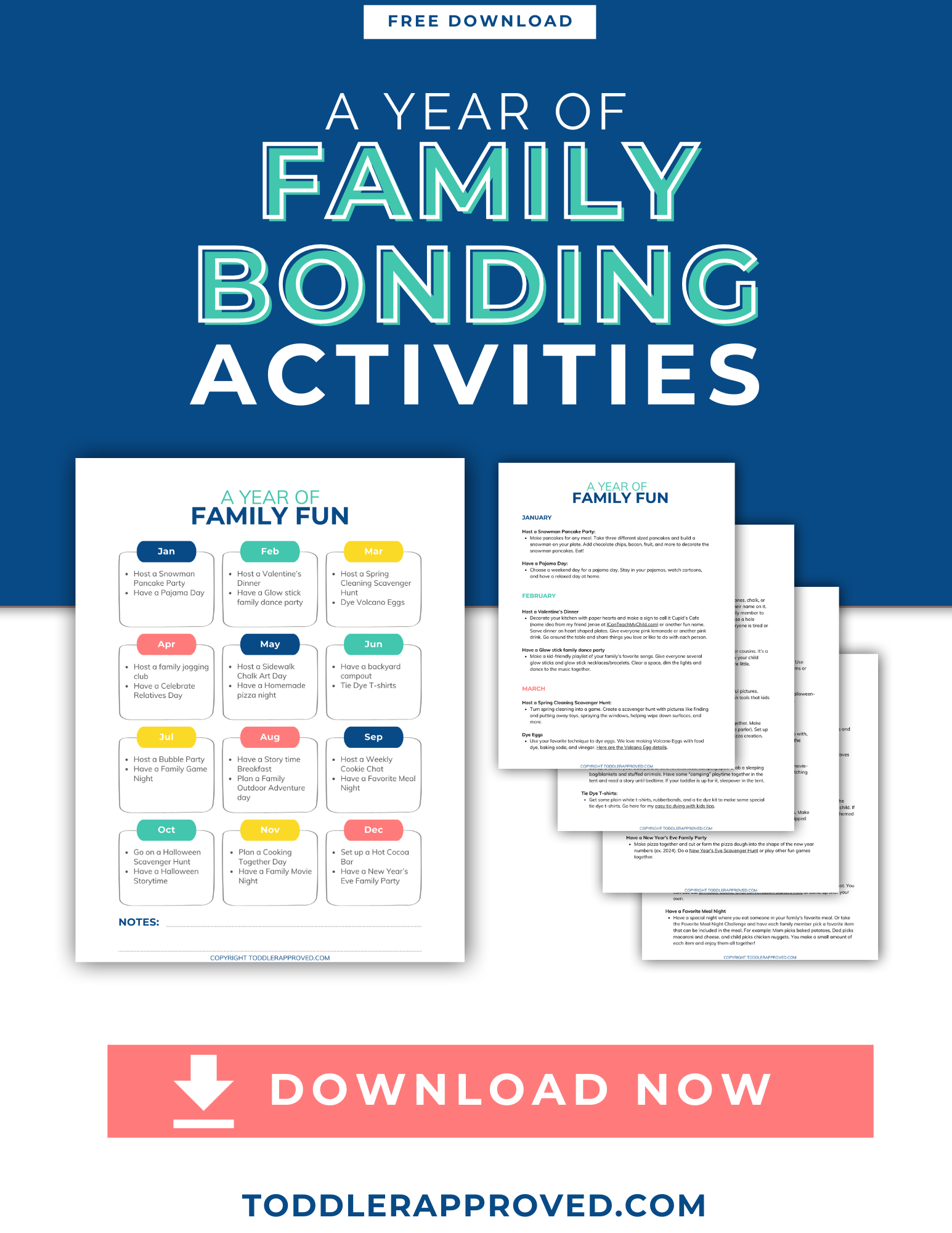 A Year of Family Bonding Activities - Toddler Approved