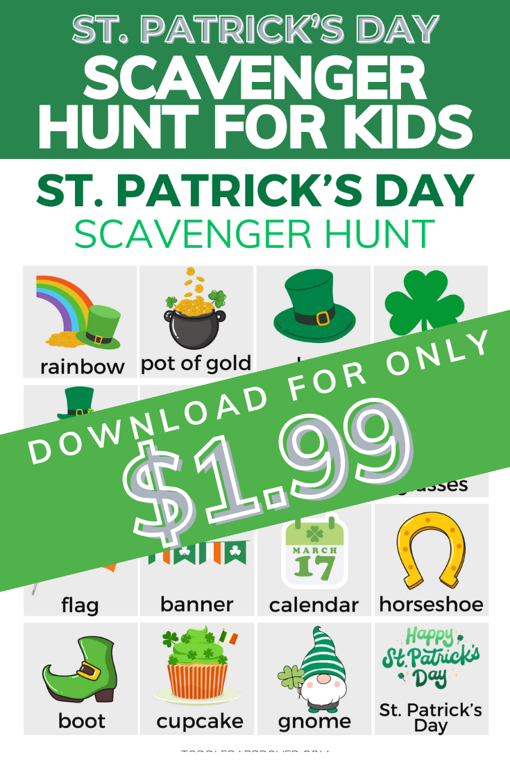 Printable St. Patrick's Day Scavenger Hunt - Toddler Approved