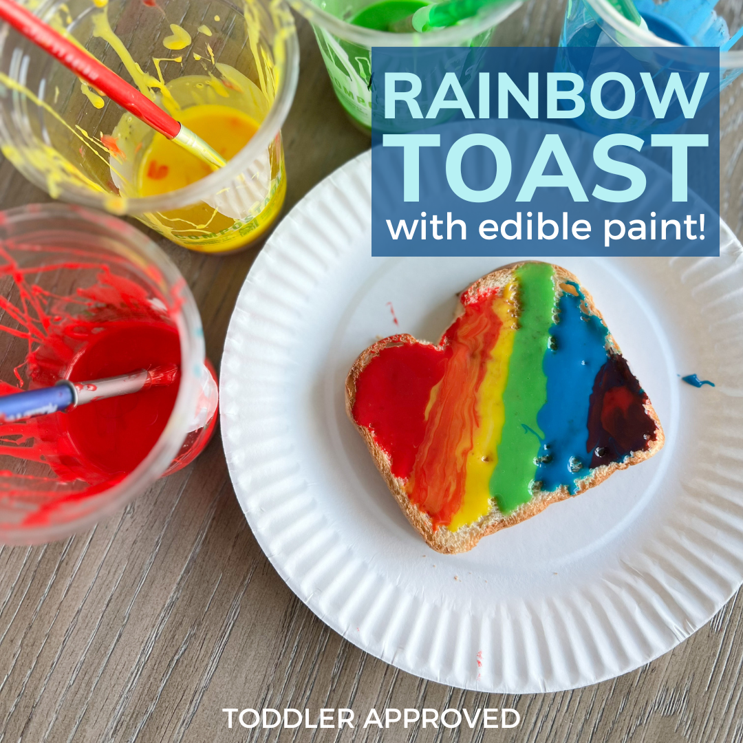 Rainbow Toast - A fun St. Patrick's Day snack idea!