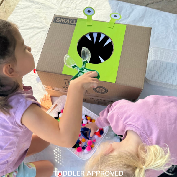 Feed the Monster Fine Motor Activity - Toddler Approved