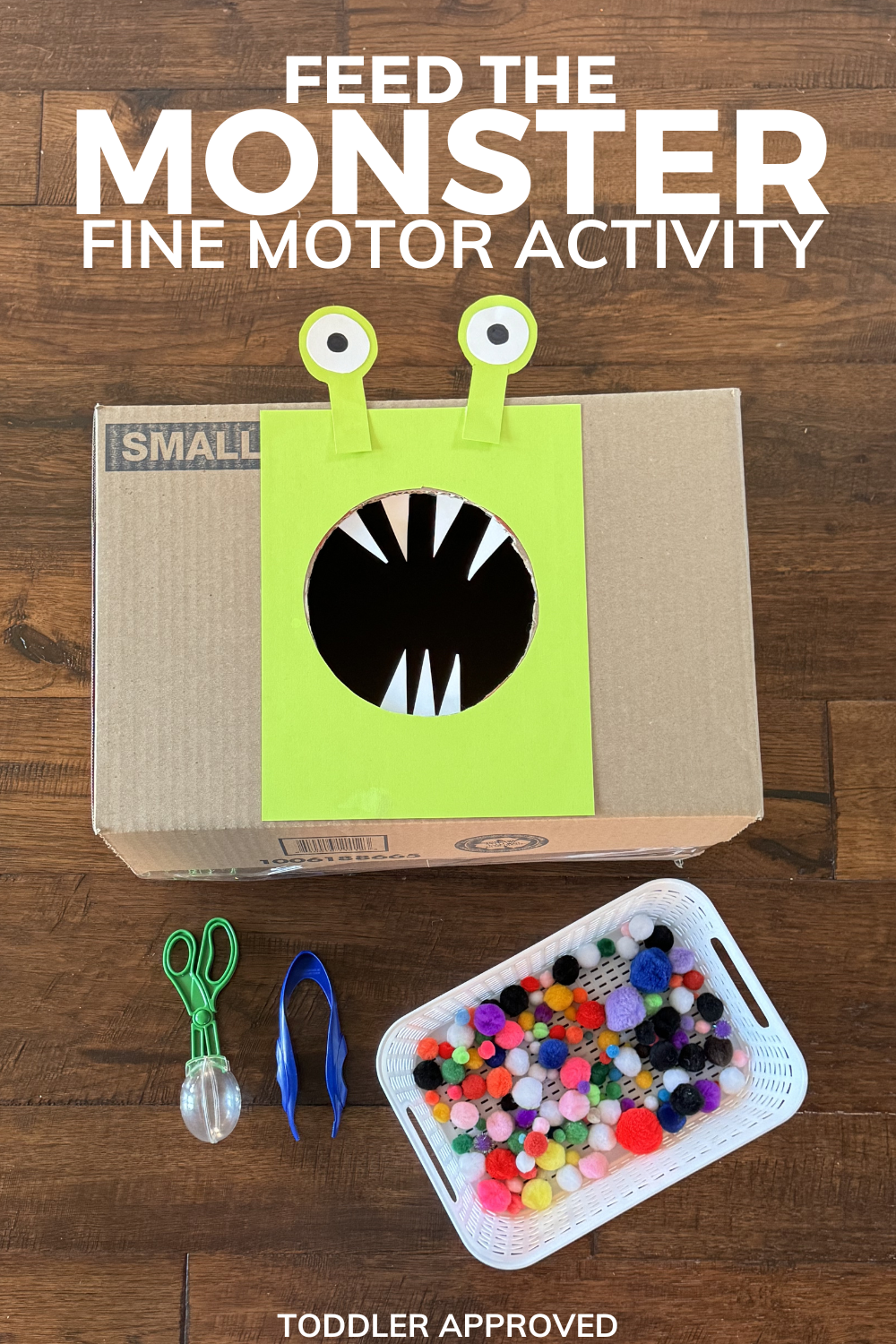 Feed the Monster Fine Motor Activity - Toddler Approved