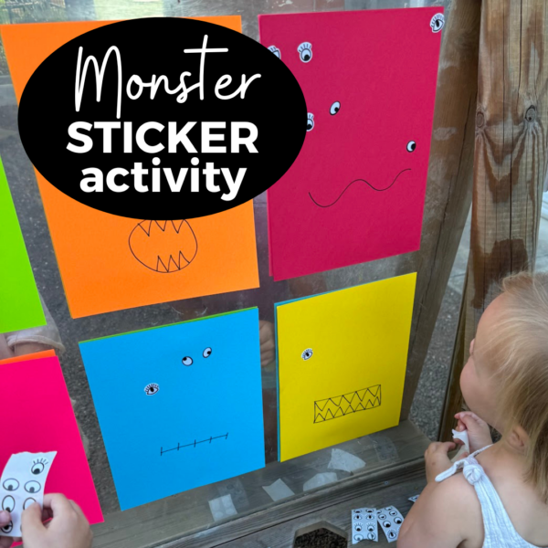 Monster Sticker Activity for Kids - Toddler Approved