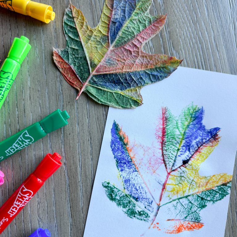 Leaf Prints for Kids - Toddler Approved