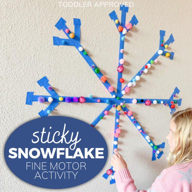 Snowflake Fine Motor Activity for Preschoolers - Toddler Approved