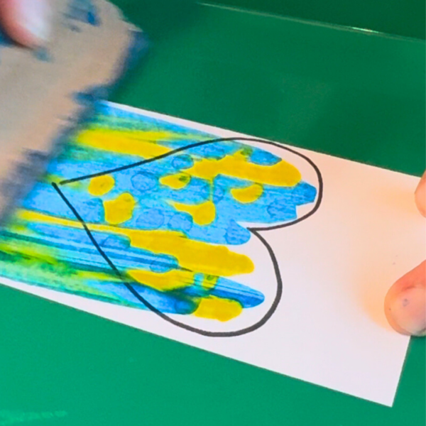 Easy Valentine Art Project for Preschool - Toddler Approved