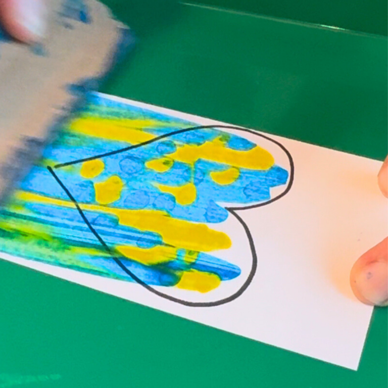 Easy Valentine Art Project for Preschool - Toddler Approved