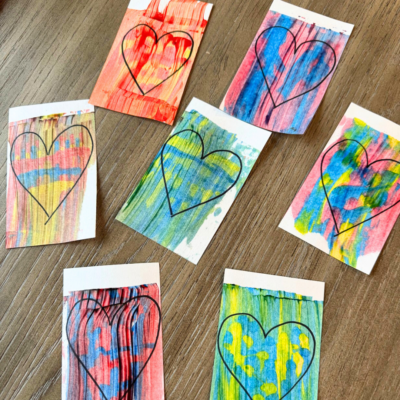 Easy Valentine Art Project for Preschool - Toddler Approved