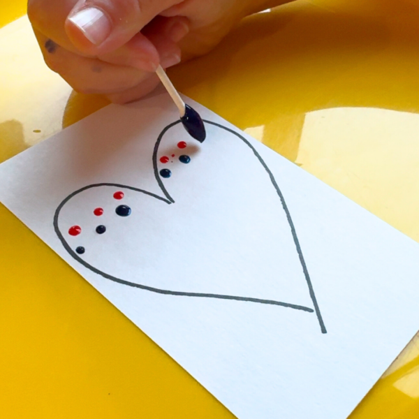 Easy Valentine Art Project for Preschool - Toddler Approved