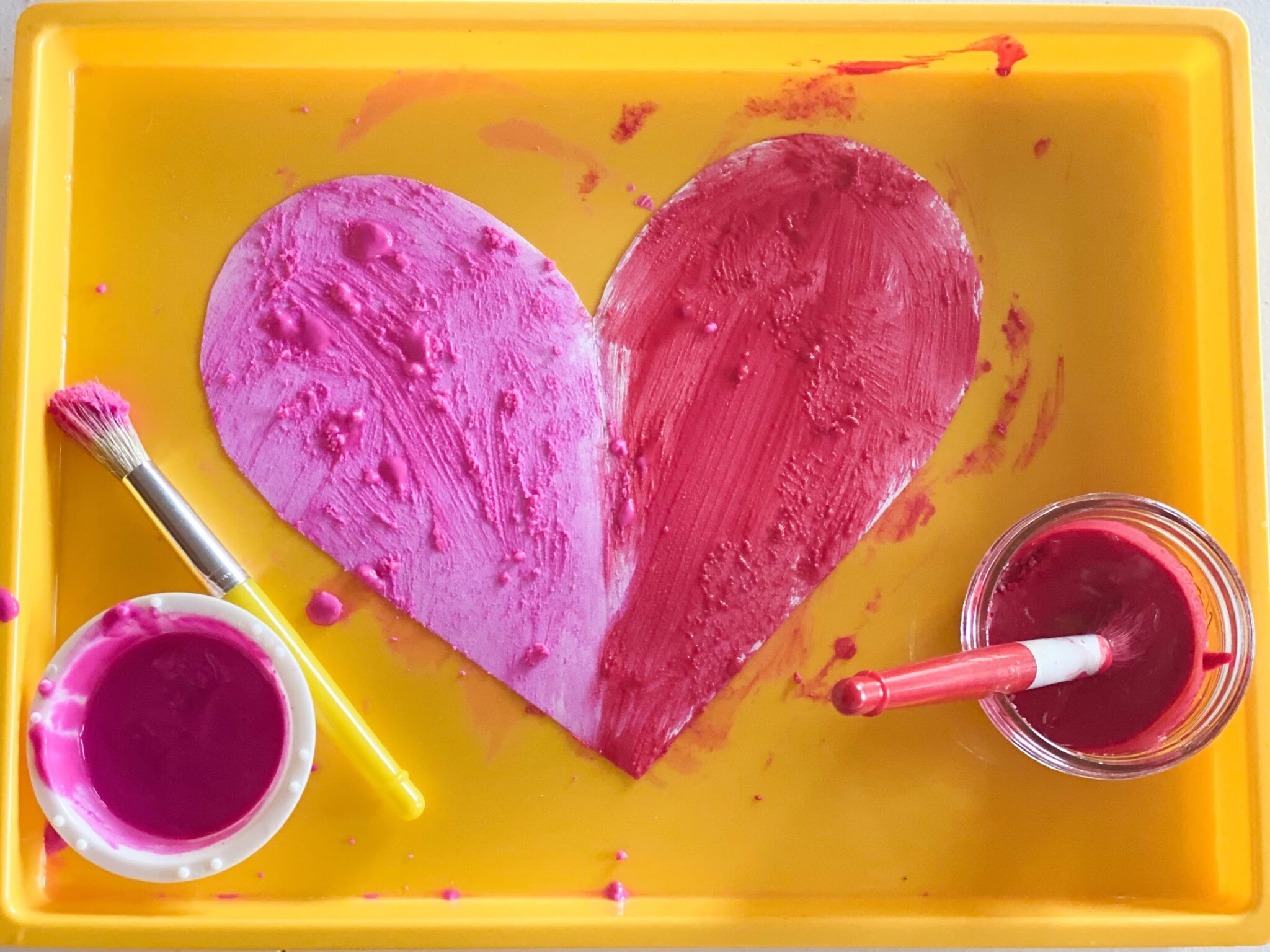 Fizzy Heart Painting - Toddler Approved