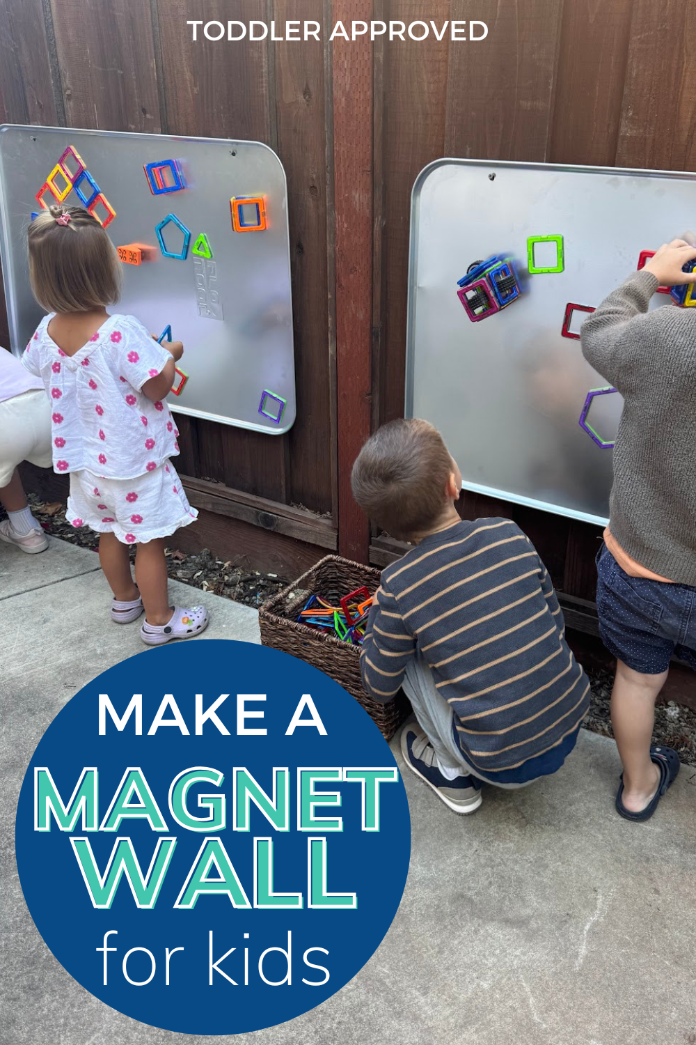 How to Make a DIY Magnet Wall for Kids - Toddler Approved