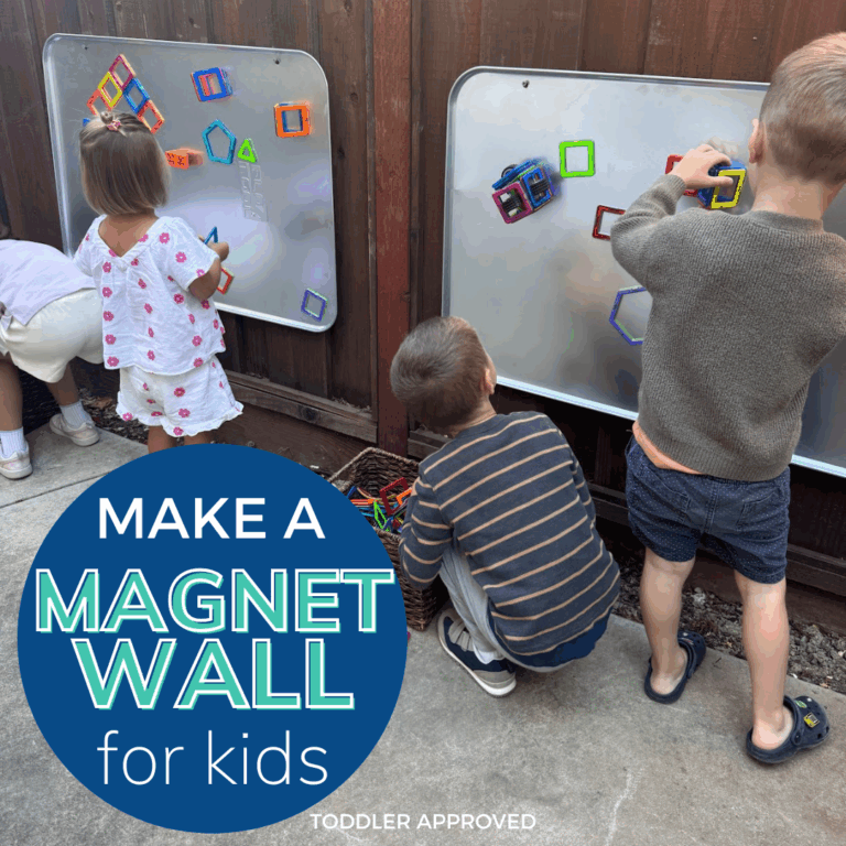 How to Make a DIY Magnet Wall for Kids - Toddler Approved