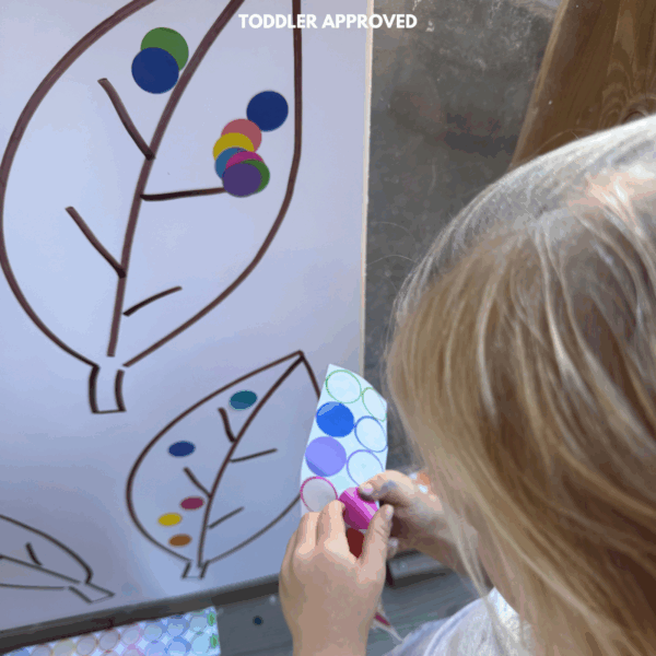 Fall Sticker Fine Motor Activity for Kids - Toddler Approved