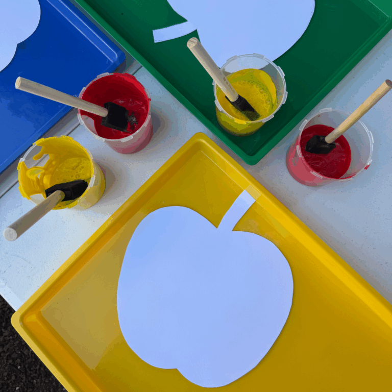Fizzy Apple Painting - Toddler Approved