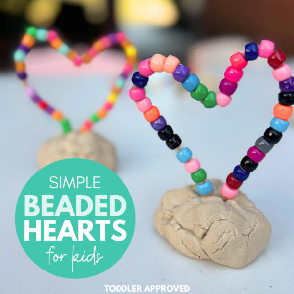 Valentine's Day Bead Art Activity - Toddler Approved
